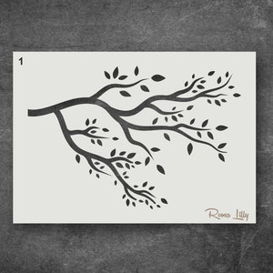 Tree Branch Stencils - Reusable Stencils for Wall Art, Home Décor, Painting, and Arts & Crafts ...