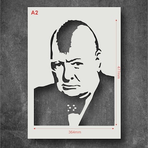 Banksy Winston Churchill Stencil: Reusable Home Decor, Wall Art - Etsy