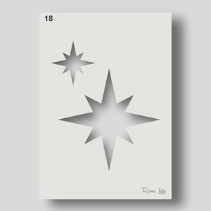 Reusable Star Shape Stencils. Star Stencils for Nursery Walls and Home ...