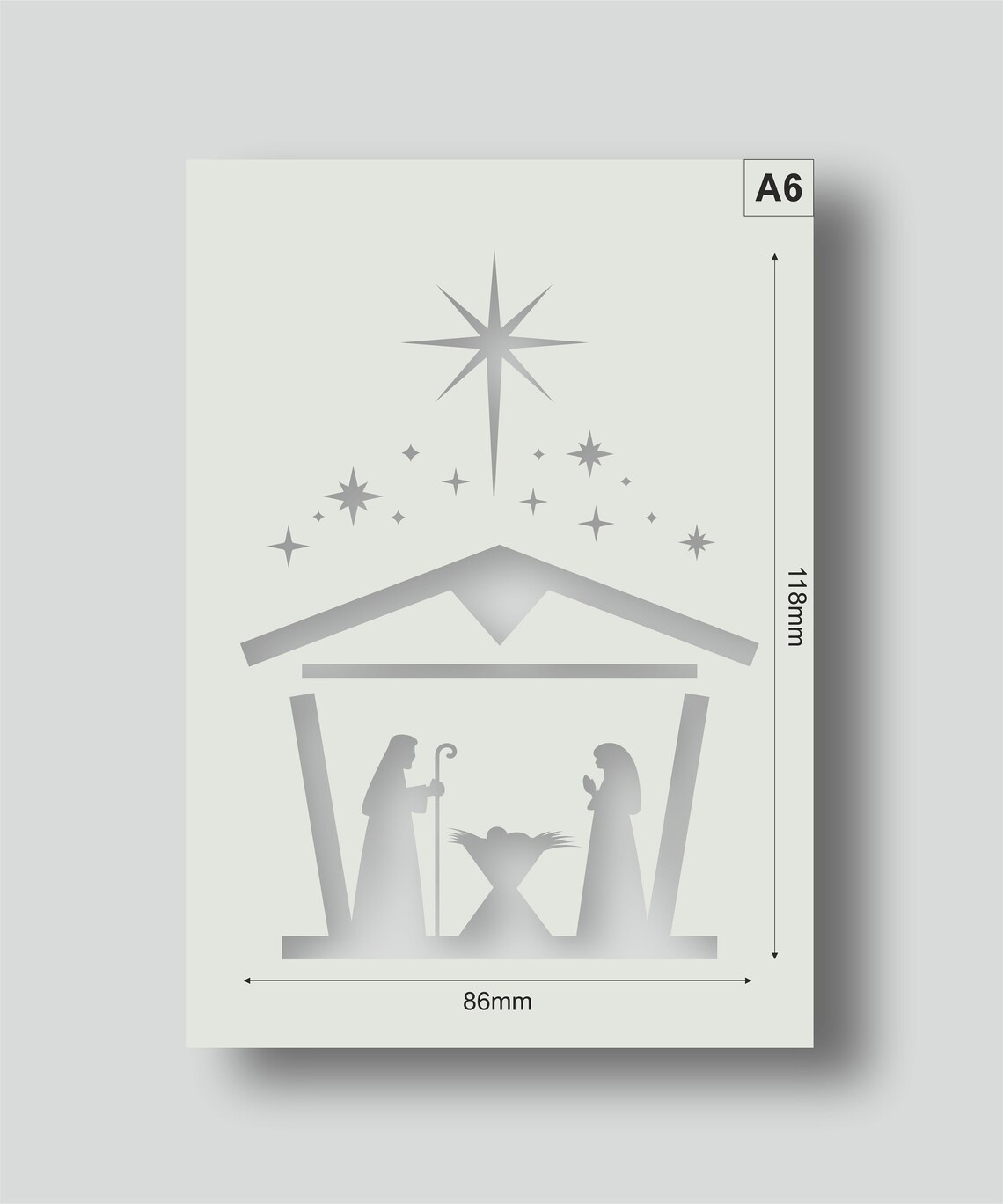 Nativity Scene Stencils for Wall Art, Home Decor, Art & Craft Stencil ...