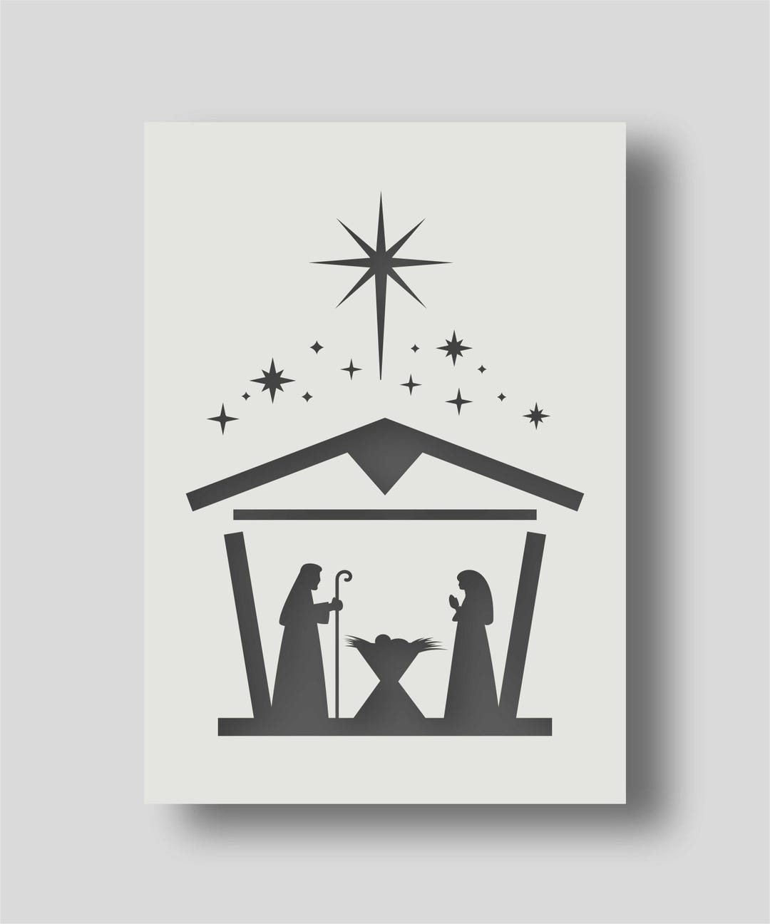 Nativity Scene Stencils for Wall Art, Home Decor, Art & Craft Stencil ...