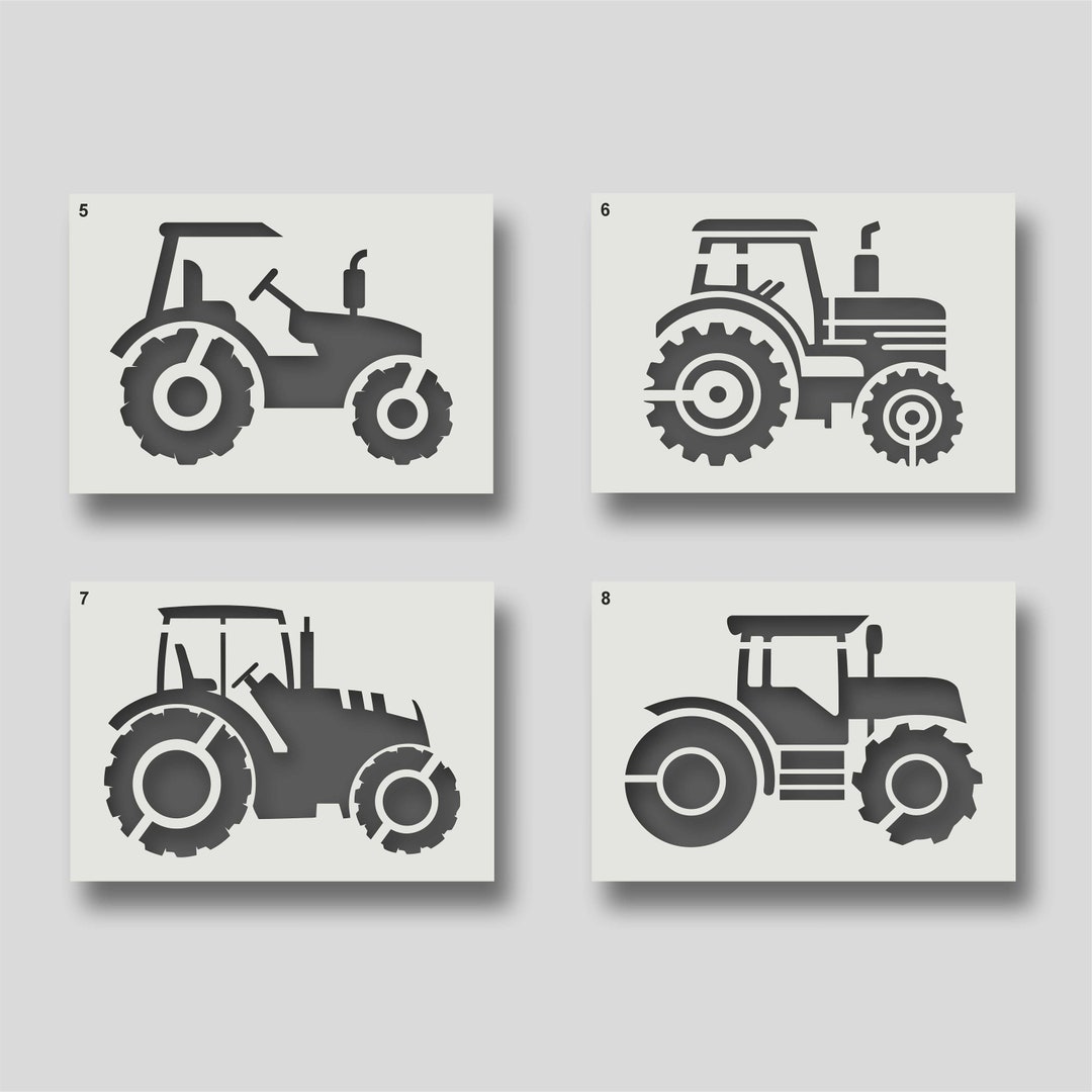 Tractor Stencils for Arts and Crafts, Wall Art, Kids Crafts- Various Design and Size Options ...
