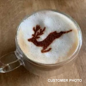Christmas Coffee Duster Stencils for Latte, Cappuccino, Hot Chocolate ...