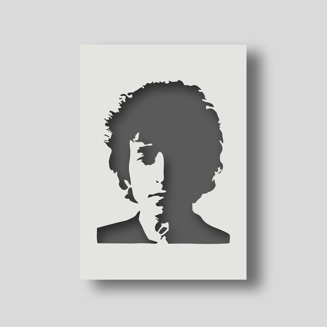 Reusable Bob Dylan Stencil for Wall Art, Home Decor, Painting Arts ...
