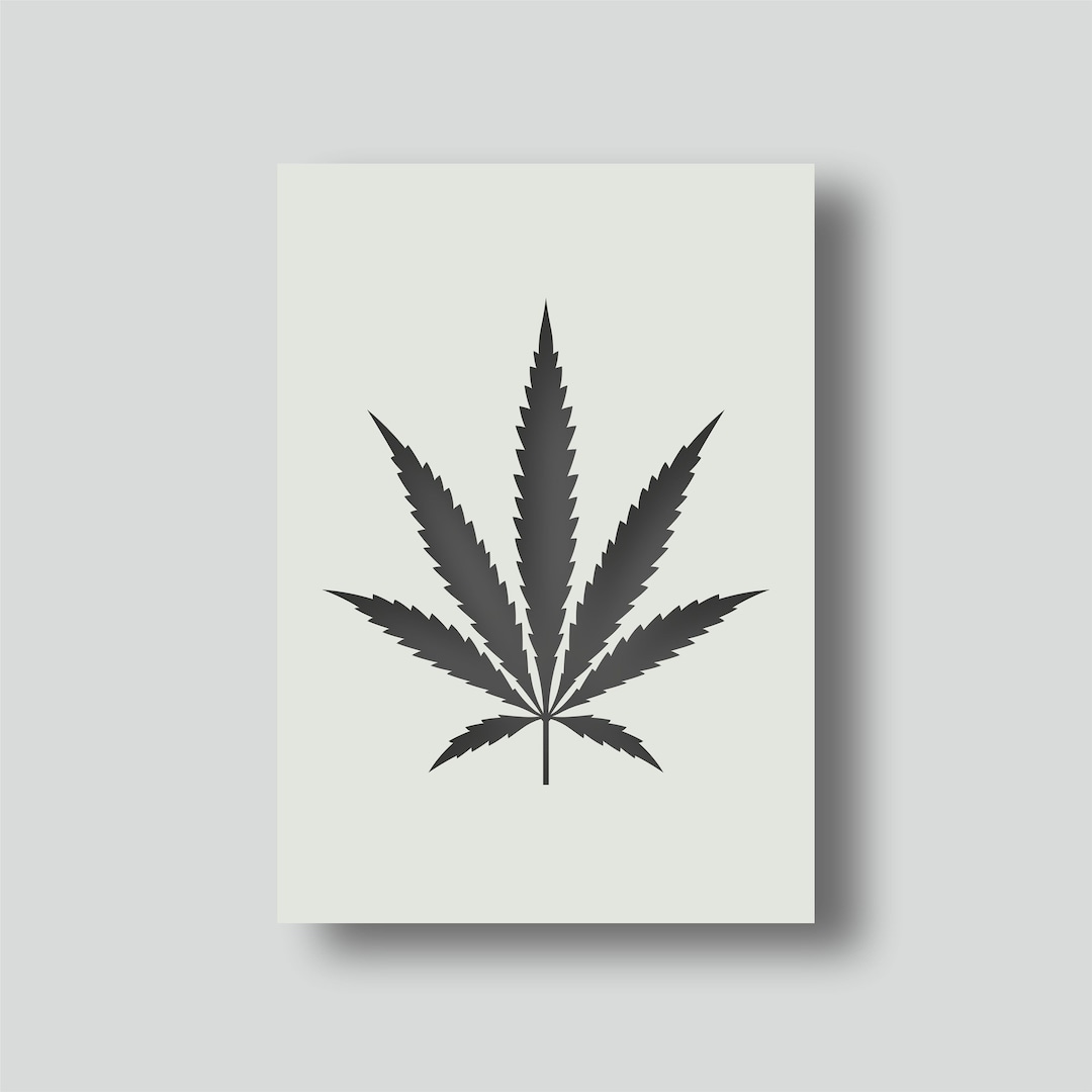 Cannabis, Marijuana Leaf Stencil for Wall Art, Home Décor, Painting, Art & Craft, Various Size ...