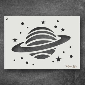 Galactic Dream: Space Planet Wall Stencils for Cosmic Home Decor ...