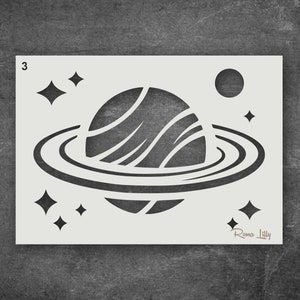 Galactic Dream: Space Planet Wall Stencils for Cosmic Home Decor ...
