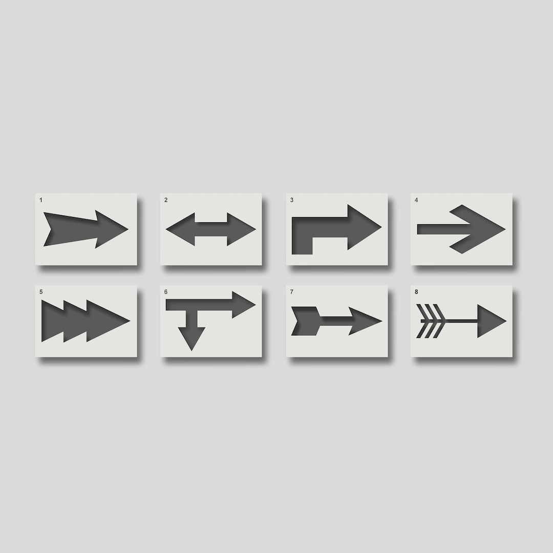 Arrow Stencil: Reusable DIY Craft Stencil for Painting & Decor - Etsy