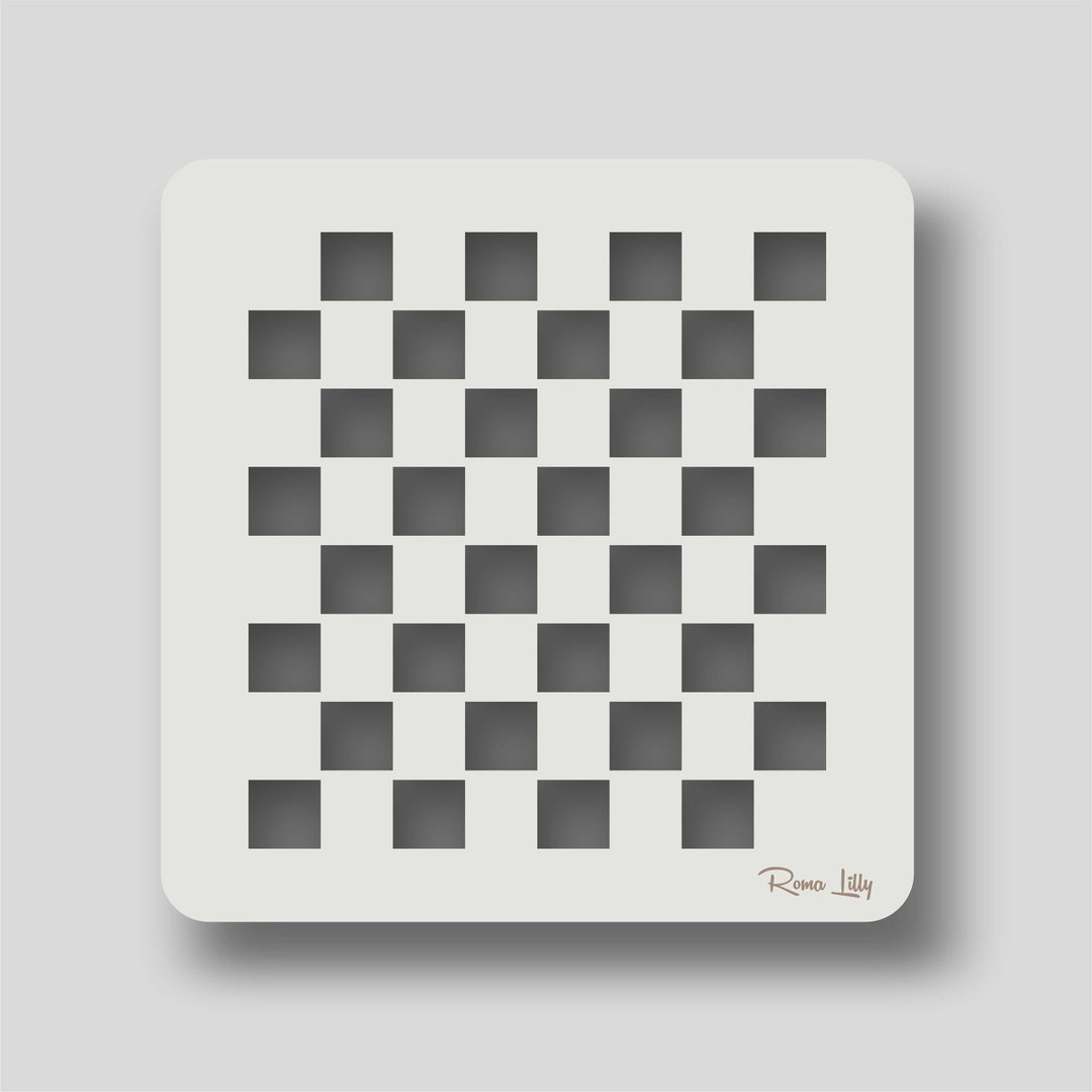 Reusable Chessboard, Checkers Stencils for Gaming, Painting, Home Decor ...