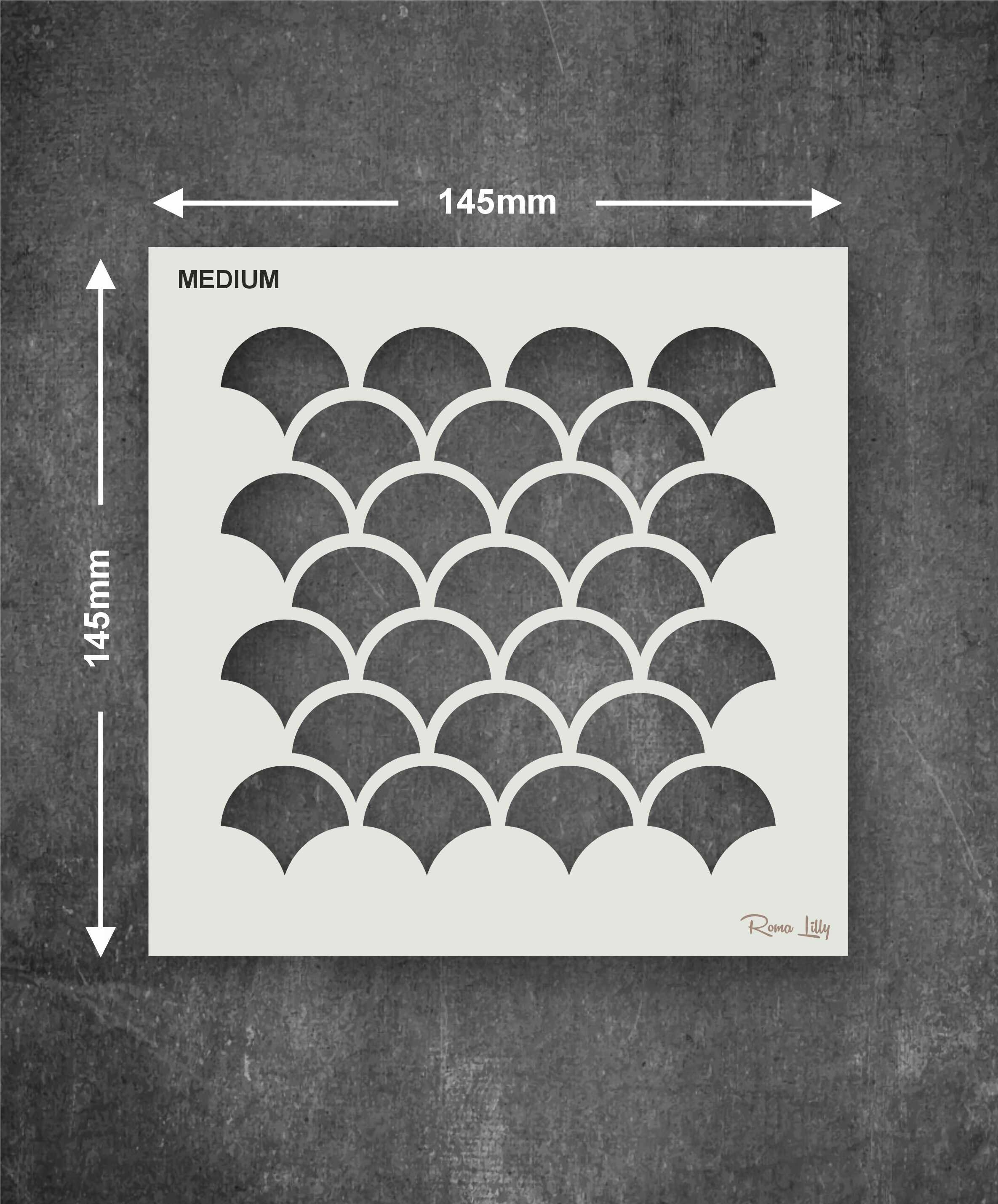 Mermaid Scales Stencils, Dragon Scales Stencils for Painting, Home ...