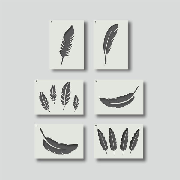 Feather Stencils - Etsy