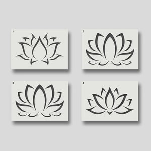 Reusable Lotus Flower Stencils - Yoga Stencil for Arts & Crafts - Home ...