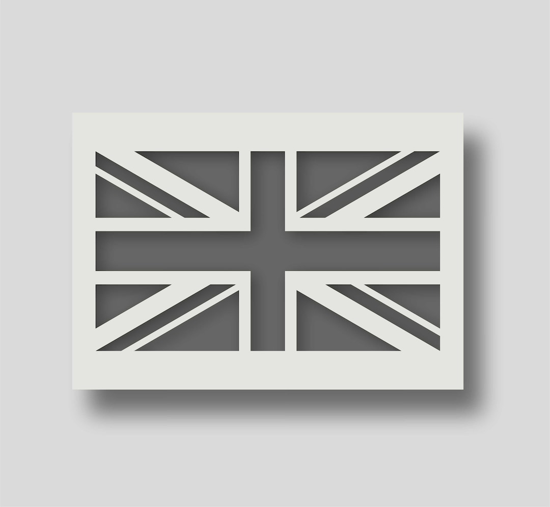 Union Jack Stencil, British Flag Stencil, Home Decor, Arts and Crafts ...