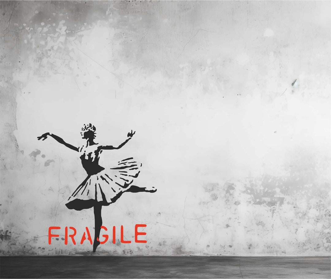 Banksy Ballerina Stencil: Wall Art, Home Decor (A6-A2) - Etsy