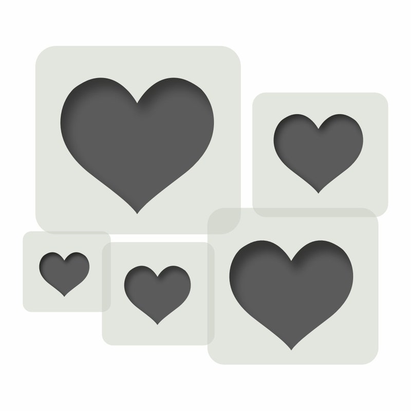 Heart Stencils - Etsy