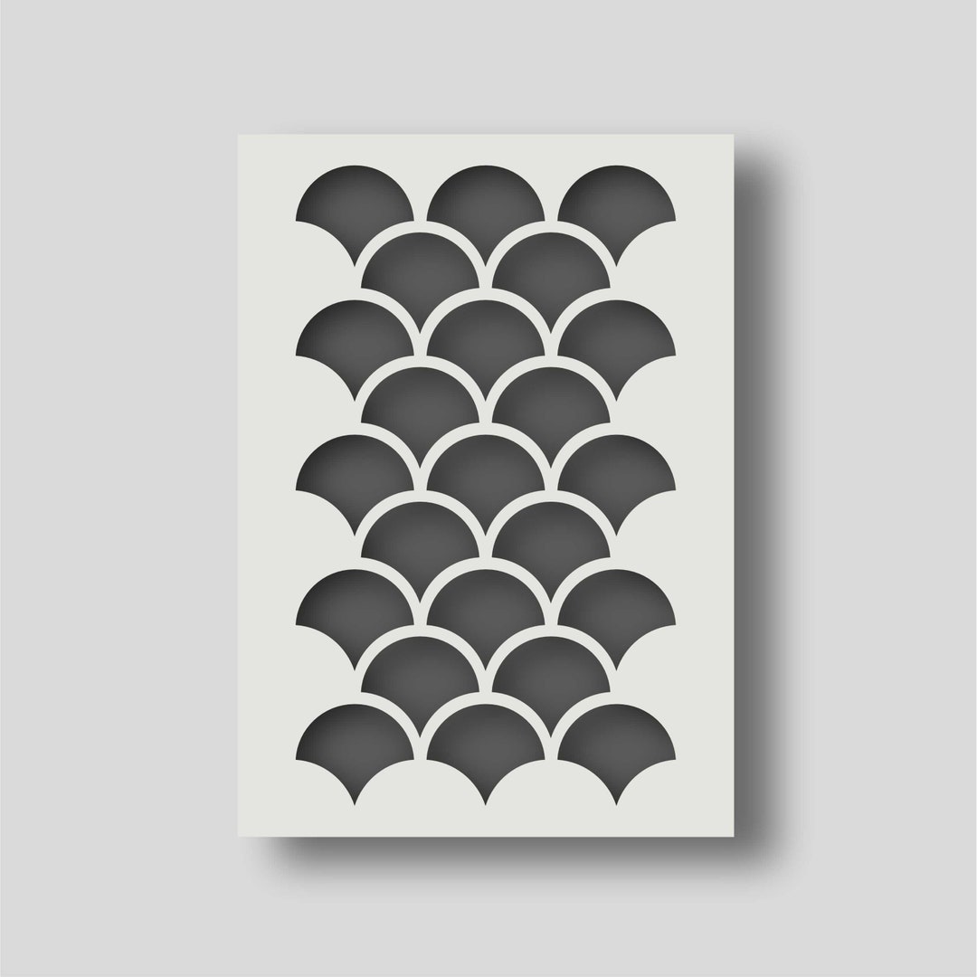 Reusable Mermaid Scales Stencils and Dragon Scales Stencils for ...