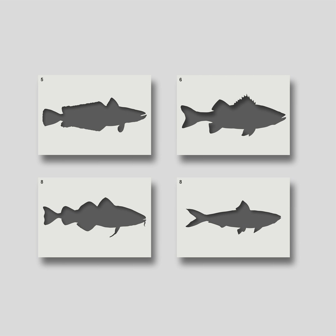 Ocean Fish Stencils for Home Decor, Wall Art, Painting, Arts & Crafts ...