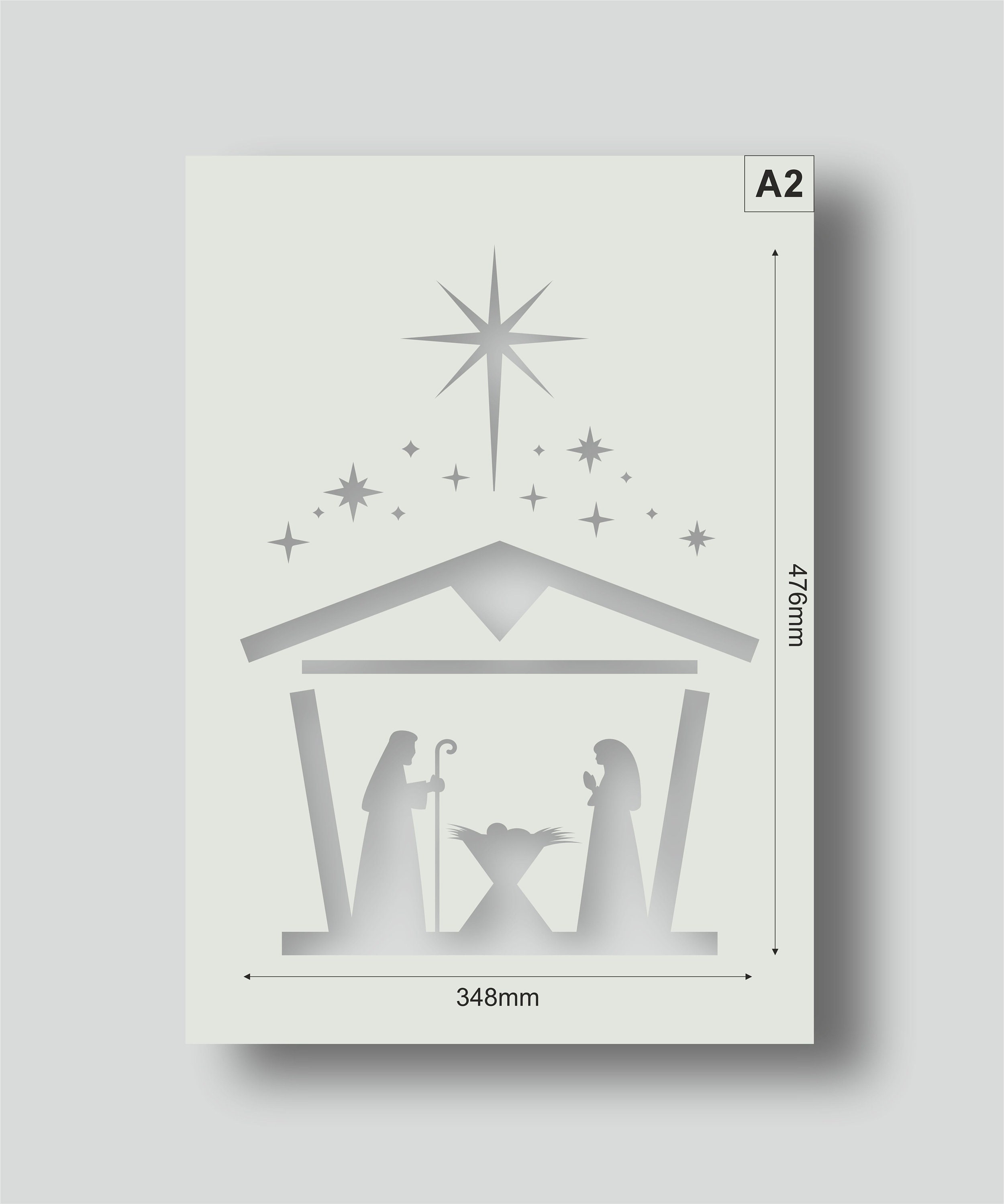 Nativity Scene Stencils for Wall Art, Home Decor, Art & Craft Stencil ...