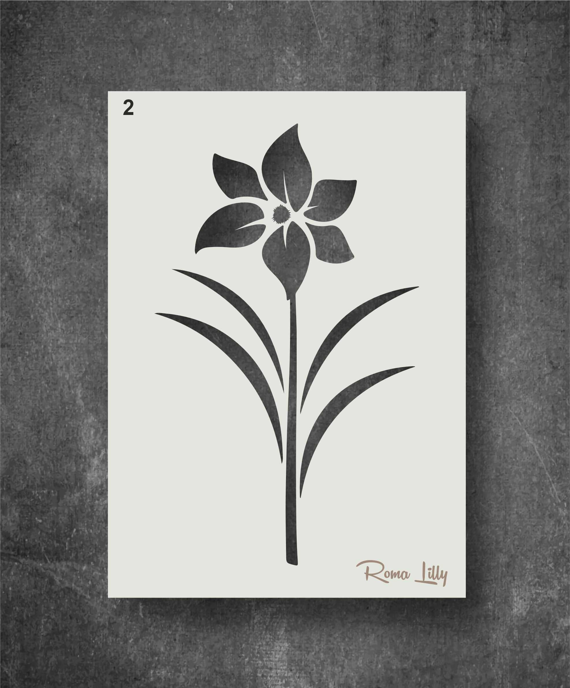 Daffodil Flower Stencils: Painting, Decor, Crafts - Etsy