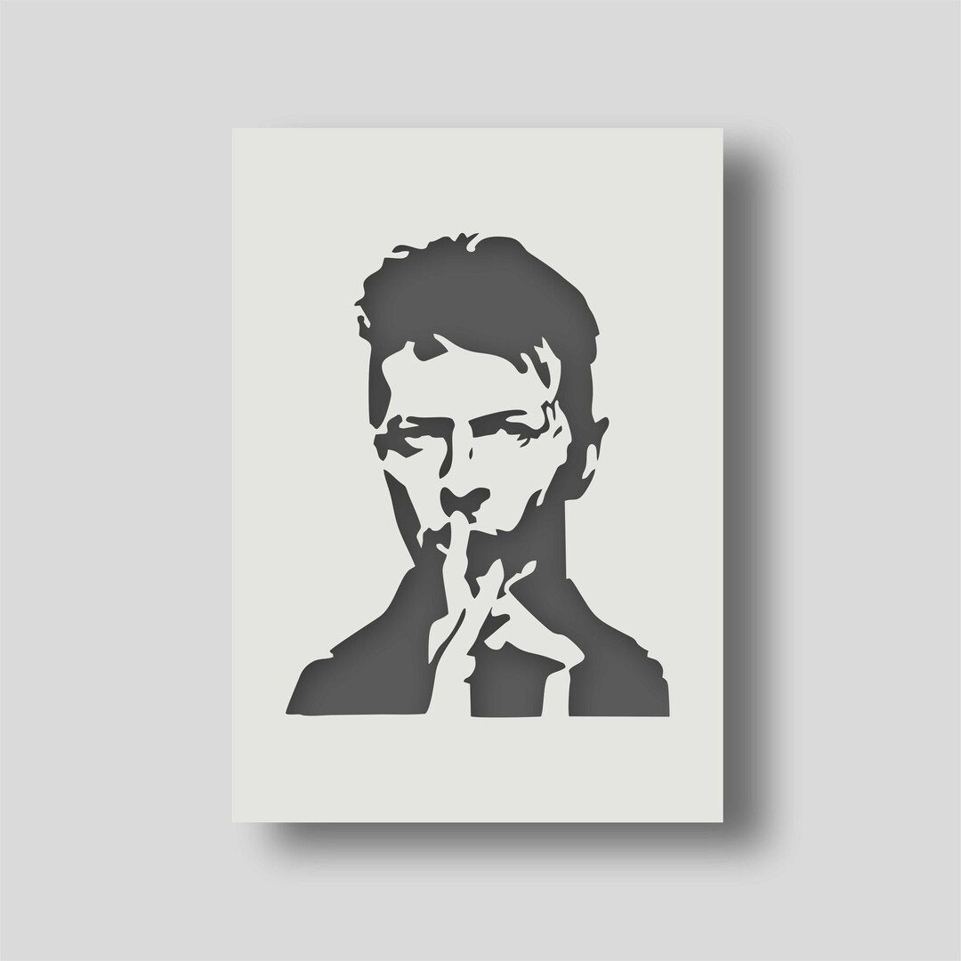Reusable David Bowie Stencil for Wall Art, Home Decor, Arts & Crafts ...