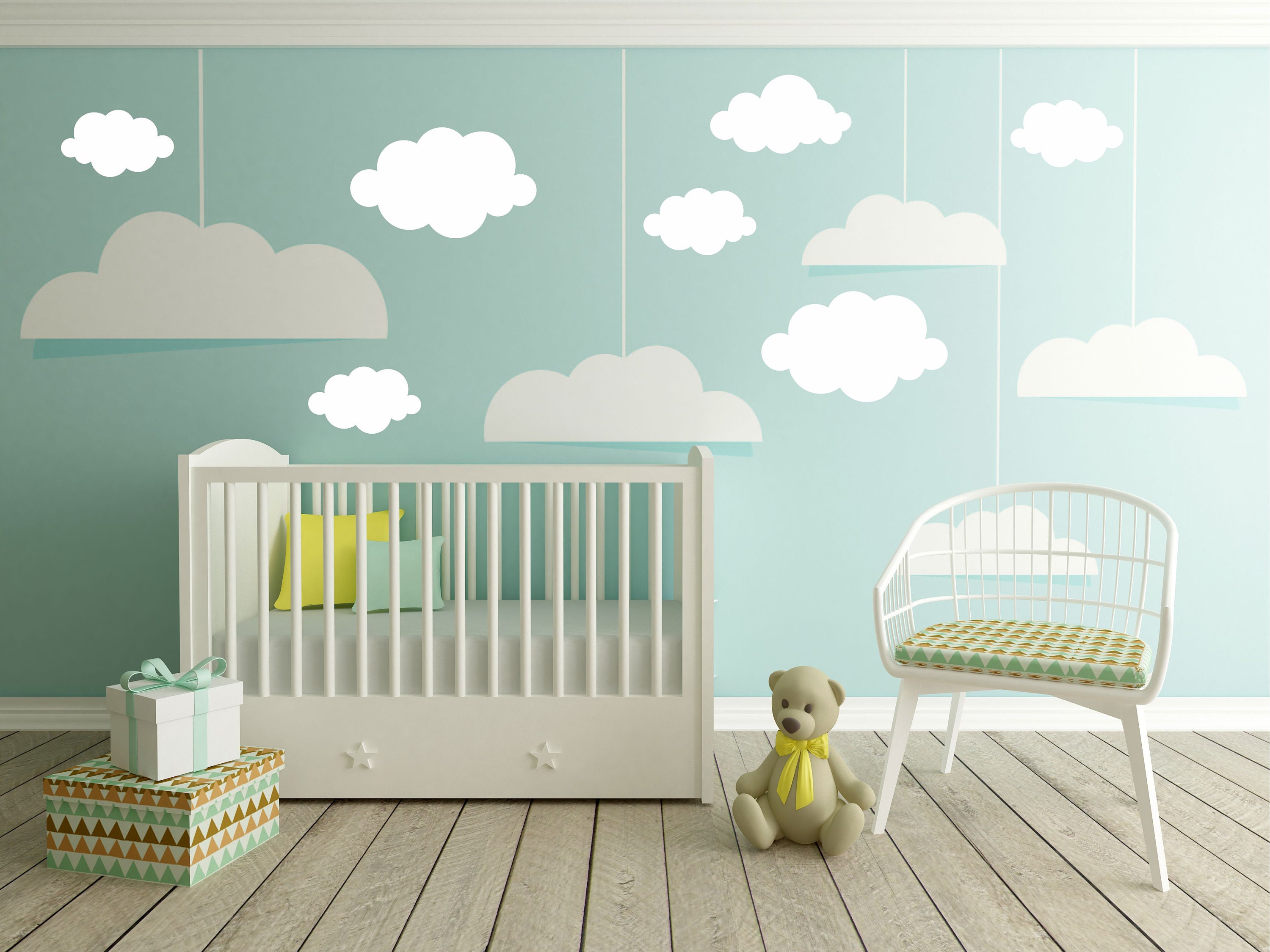 Cloud Stencils, Cloud Room Decoration, 3 Piece Stencil Kit, Reusable ...