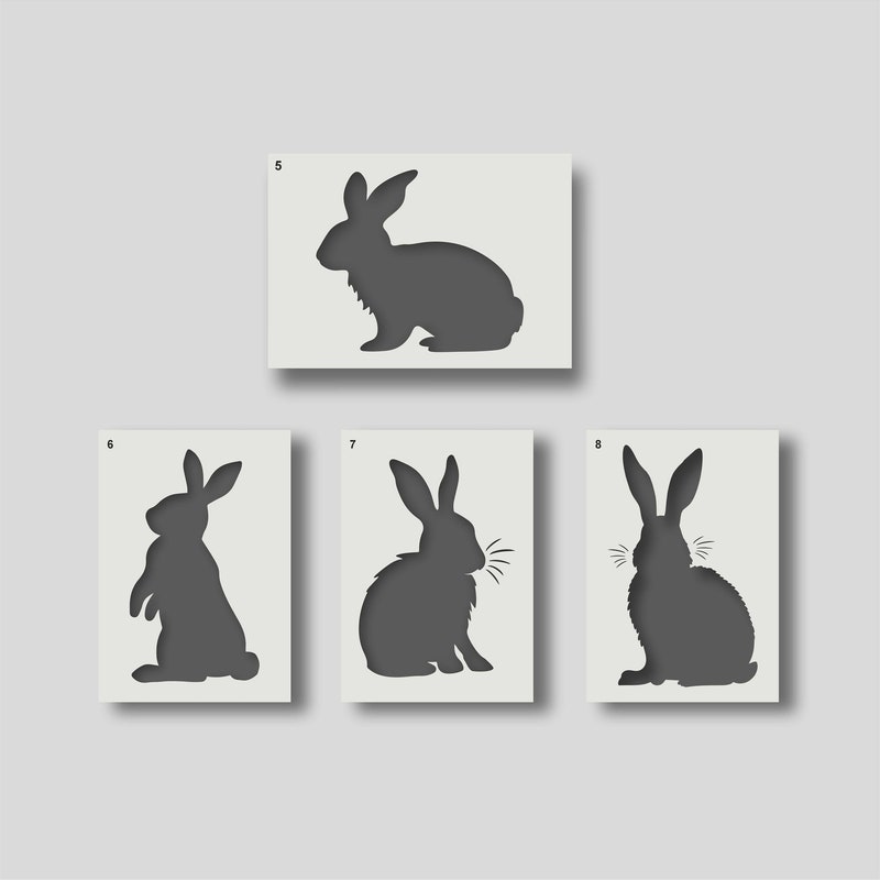 Rabbit Stencil - Etsy