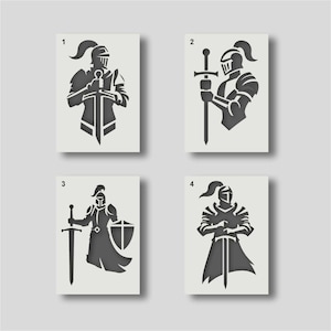 Reusable Medieval Knight Stencils - DIY Crafting Tool, Home Decor ...