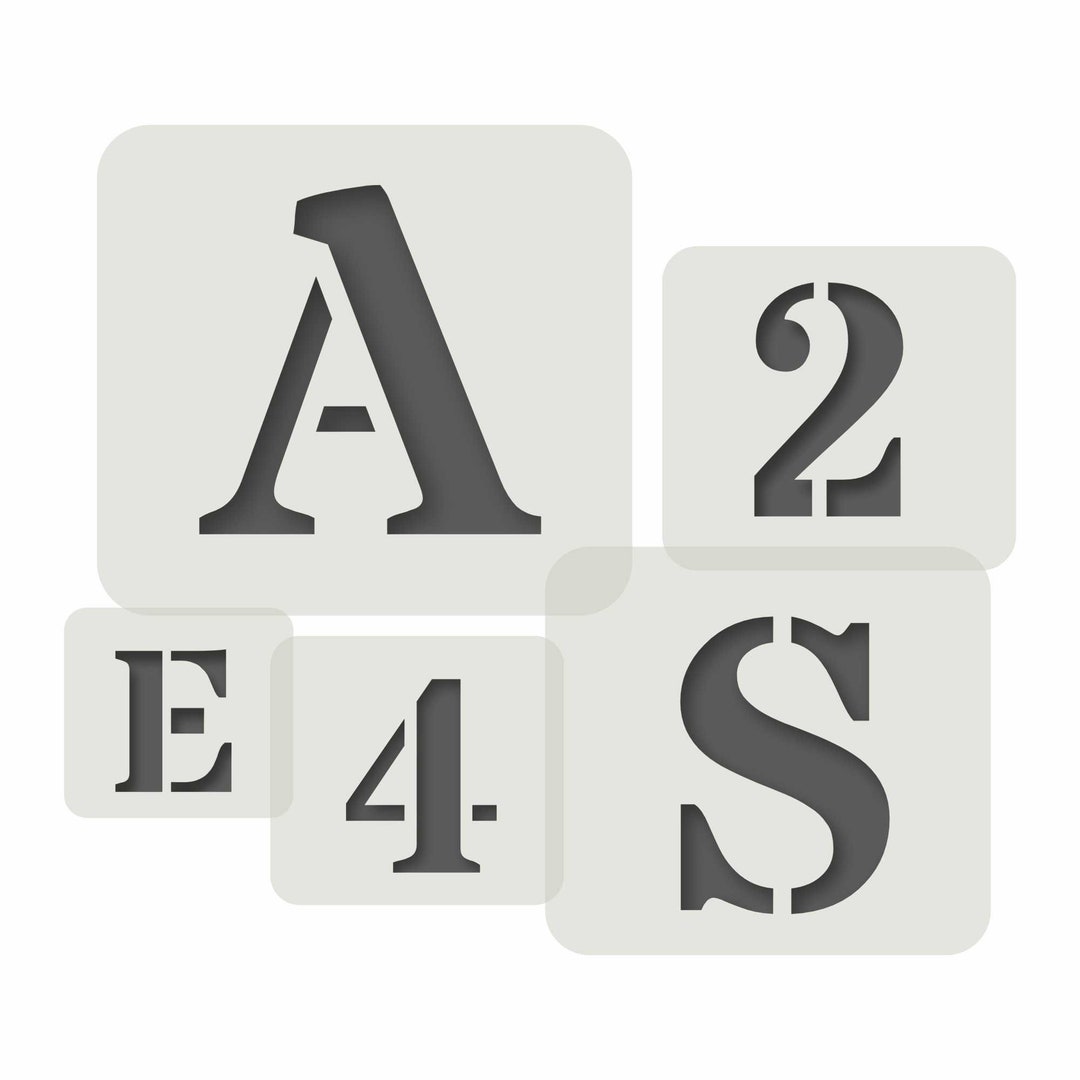 Reusable Letter and Number Stencils: Custom Font, Mylar Material - Etsy