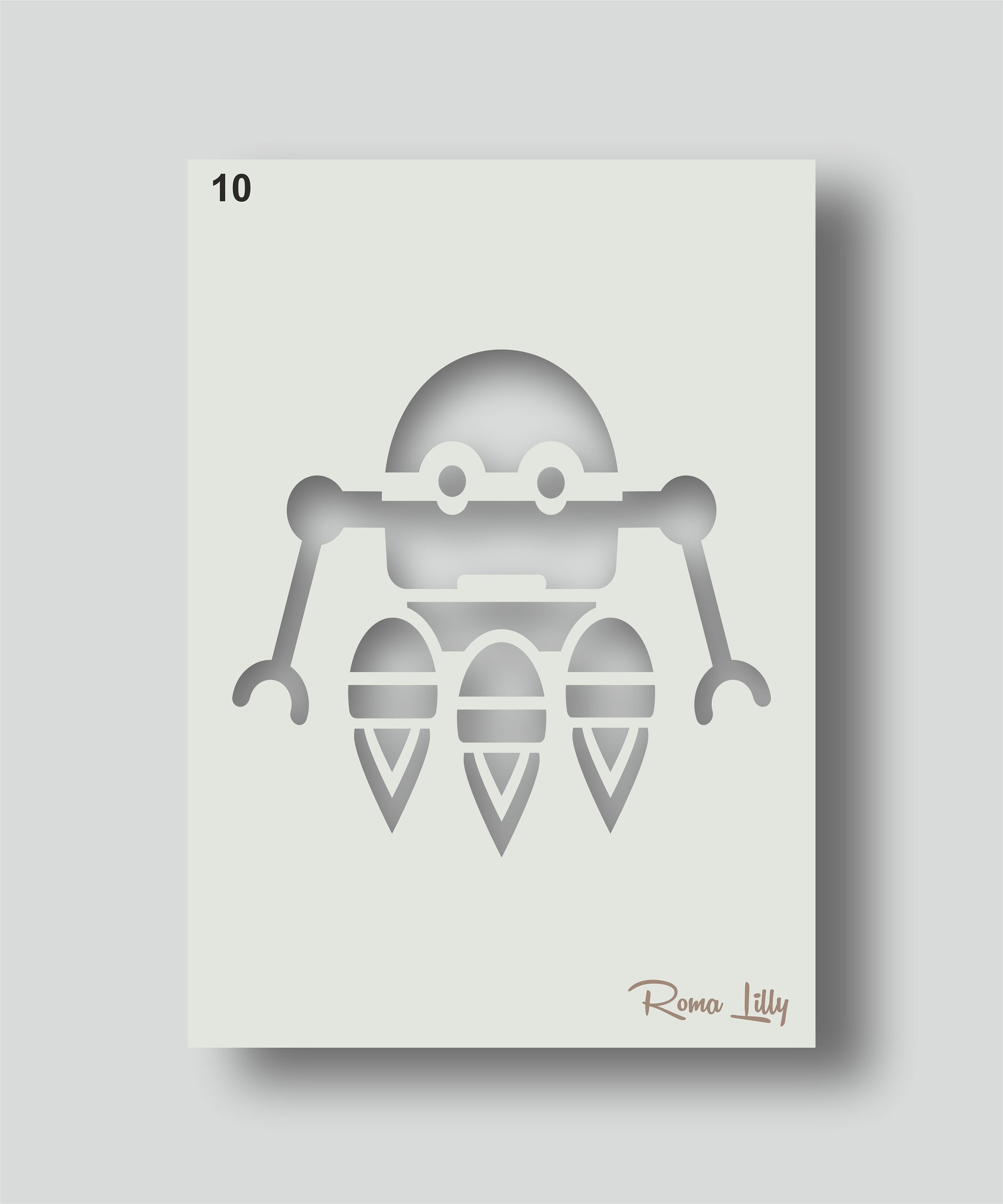 Robot Stencils for Kid's Bedroom Wall Decoration Home - Etsy