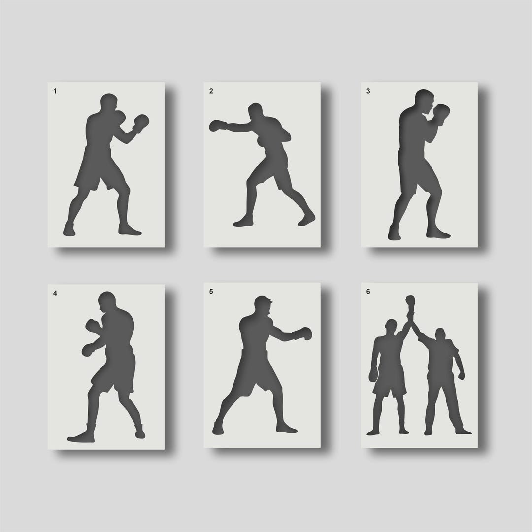 Boxer Stencils - Boxing Stencils - Arts and Crafts - Home Decor ...