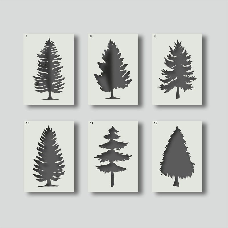 Tree Stencil - Etsy
