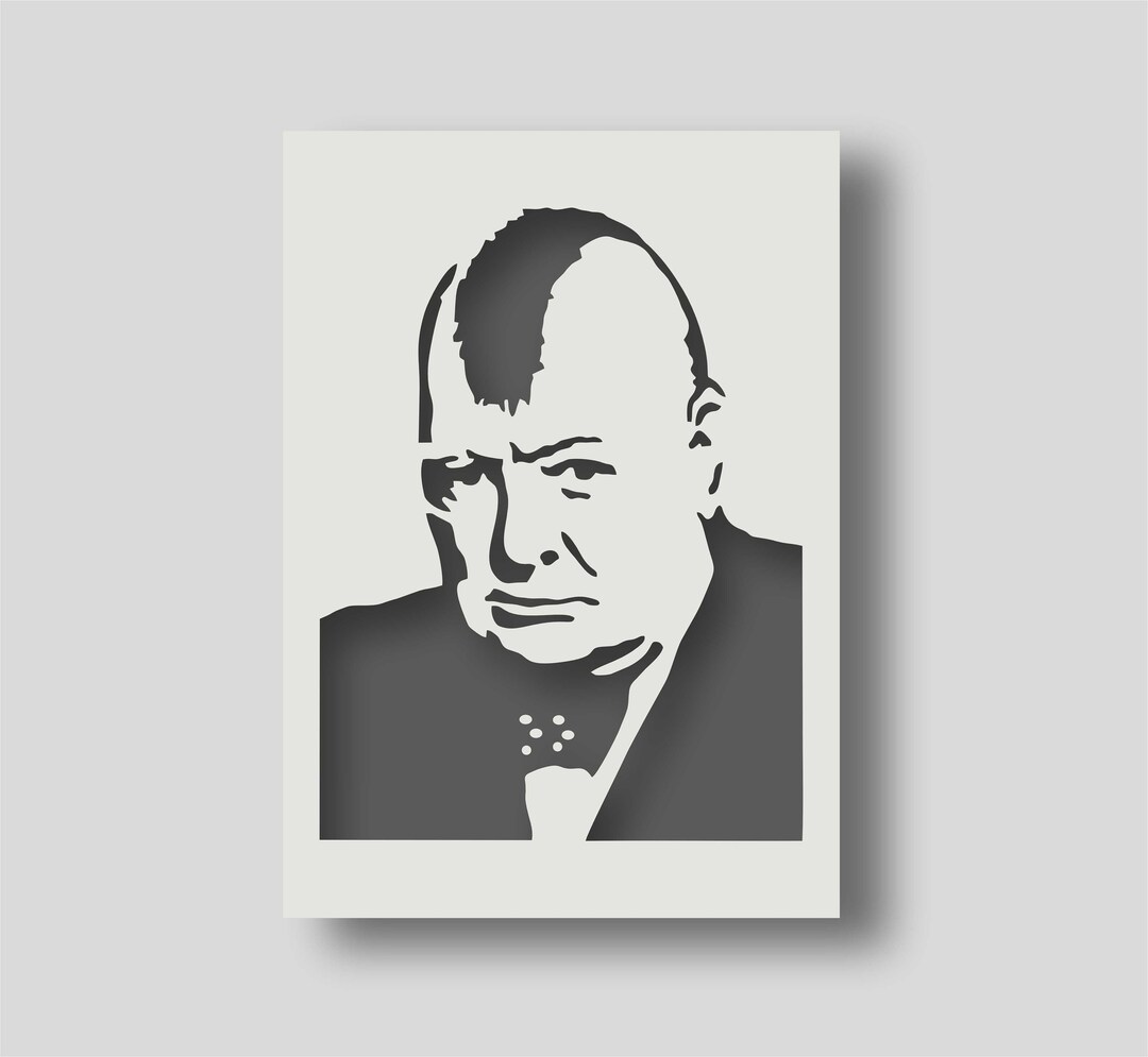 Banksy Winston Churchill Stencil: Reusable Home Decor, Wall Art - Etsy