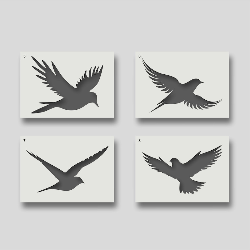 In Flight Dove Stencil - Etsy UK
