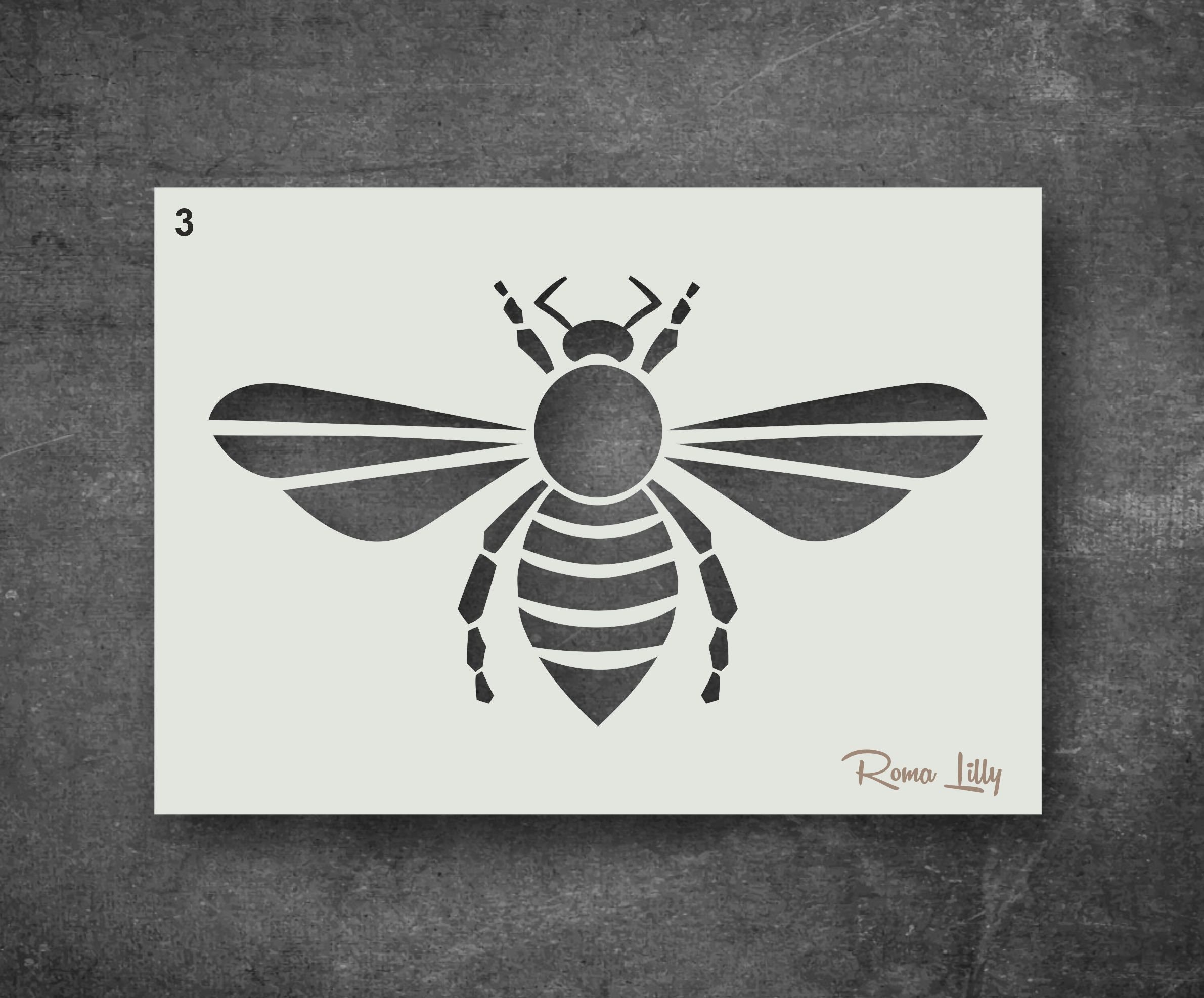 Bee Stencils Bumble Bee. Reusable Stencils for Wall Art, Home Décor ...
