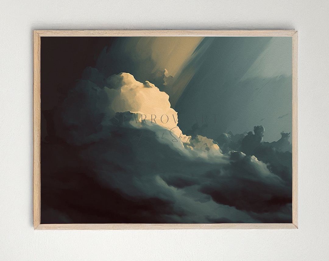 Approaching Storm Study 4 | Classic Rain Clouds Painting | Digital ...