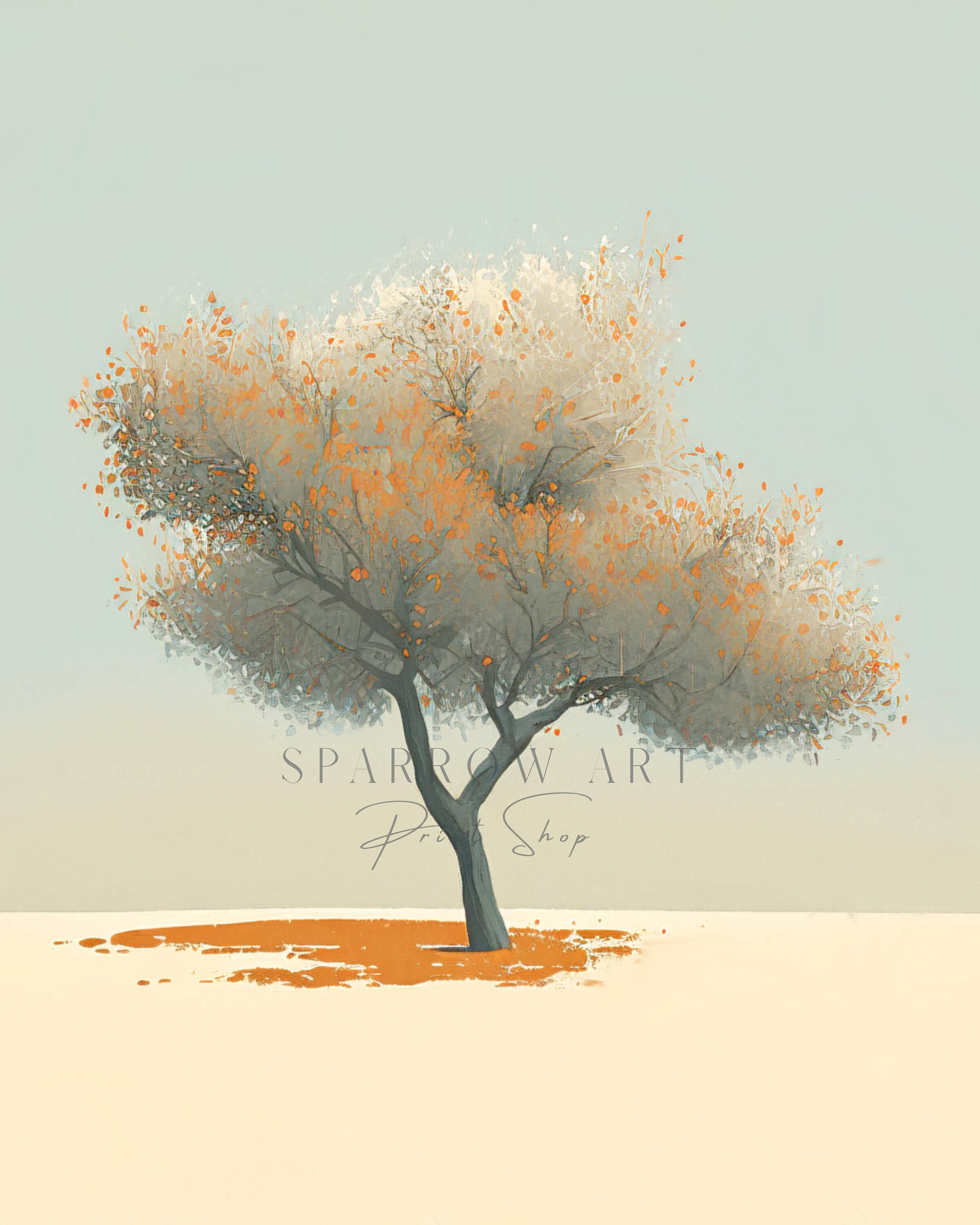 Shade 3 Modern Tree Painting Landscape Wall Art Downloadable ...