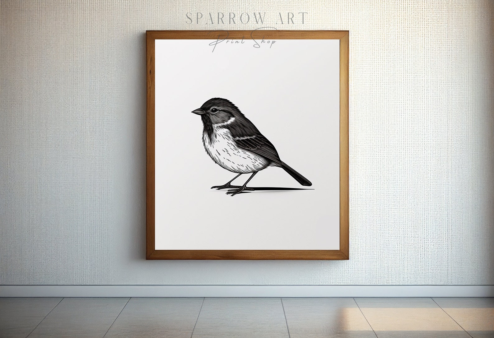 Sparrow Study 2 Modern Sparrow Sketch Art Printable - Etsy