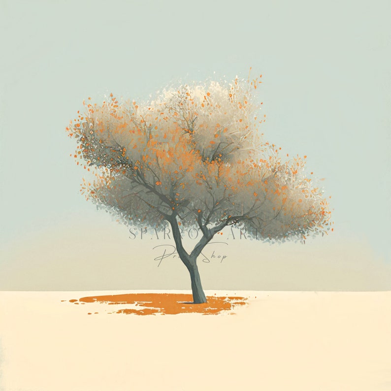 Shade 3 Modern Tree Painting Landscape Wall Art Downloadable ...