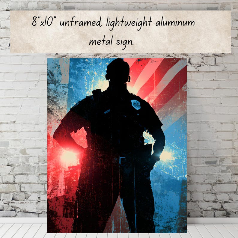 Police, Tribute Metal Sign, First Responder Gift, Memorabilia ...