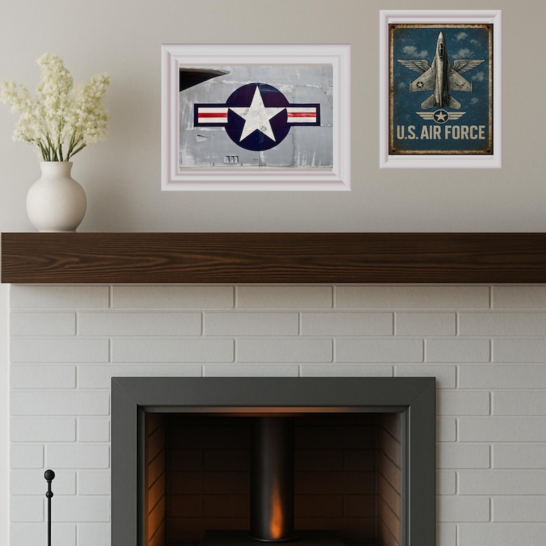 U.S. Air Force Wall Art, Vintage Jet Metal Sign 8x10 | Patriotic Air ...