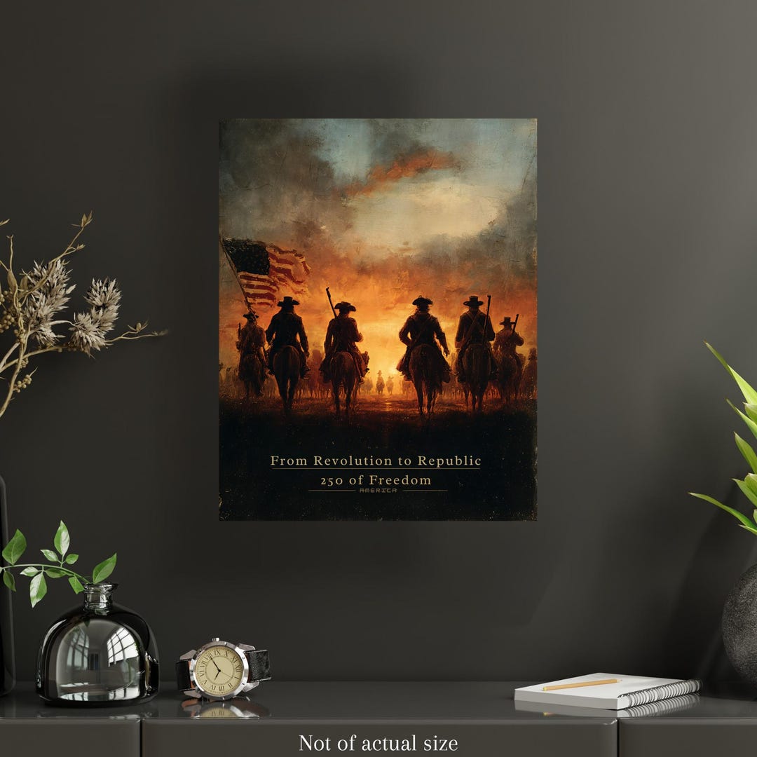 From Revolution to Republic Sign, 250 Years of Freedom, American ...