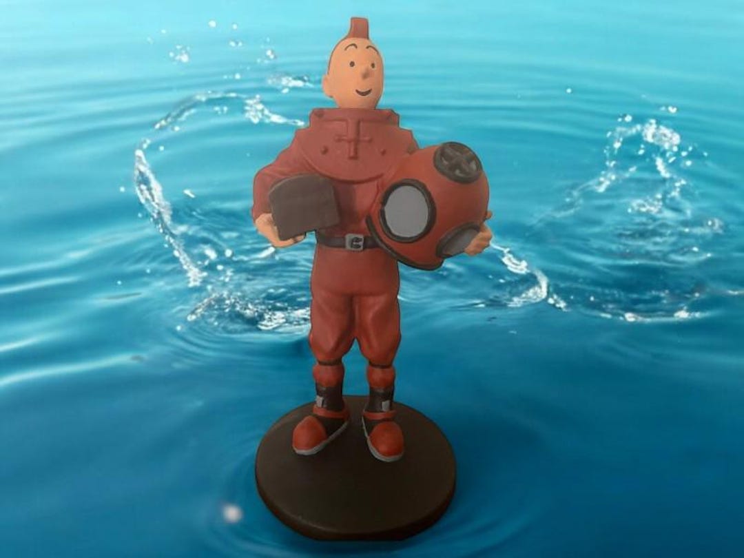 Tintin Figurine in a Diving Suit - Etsy