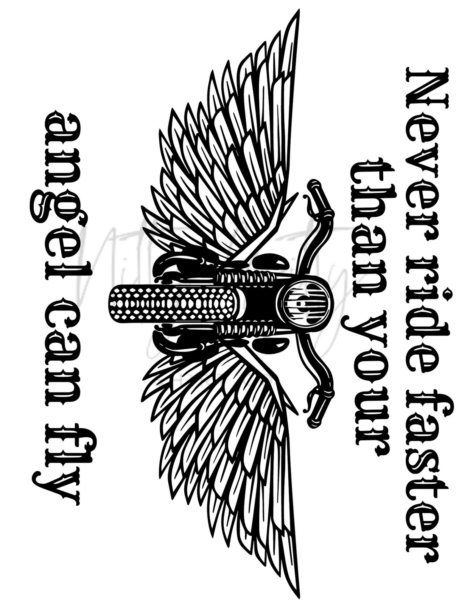 Motorcycle Angel PNG Download - Etsy