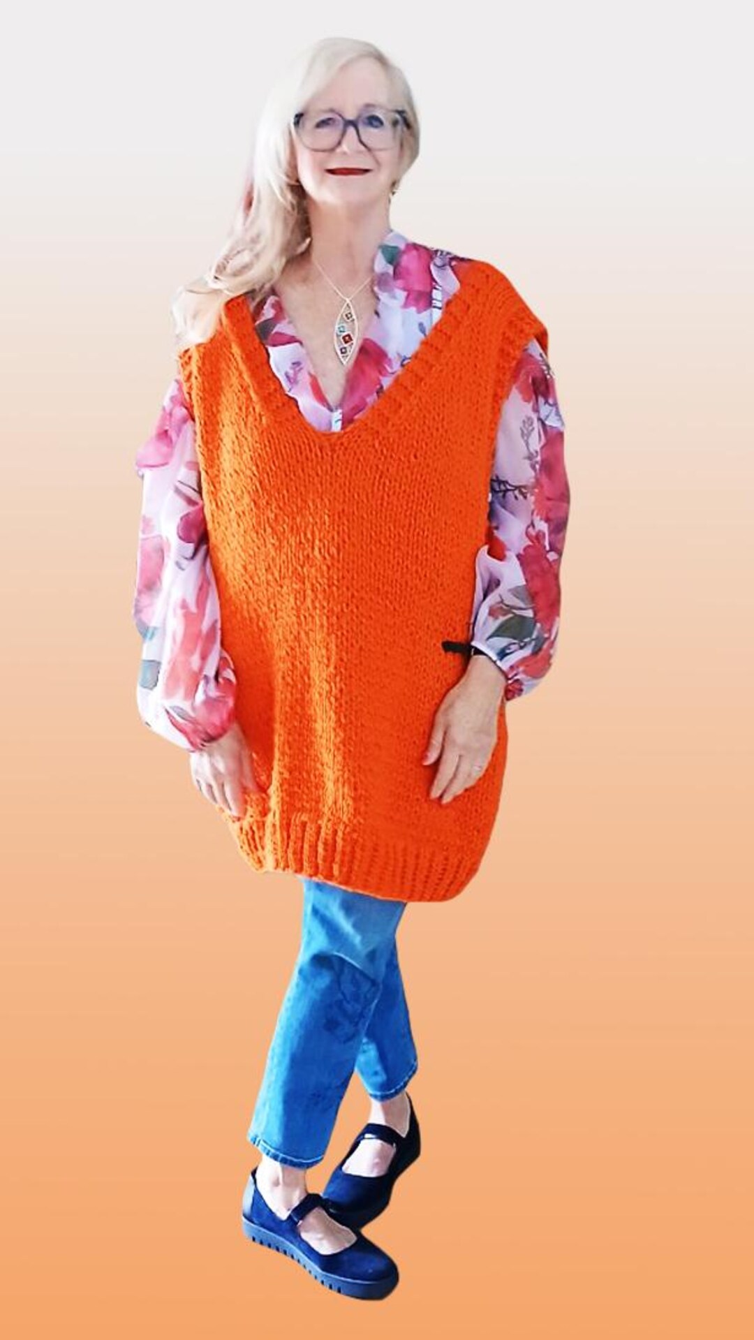 Orange Weekender Vest - Etsy