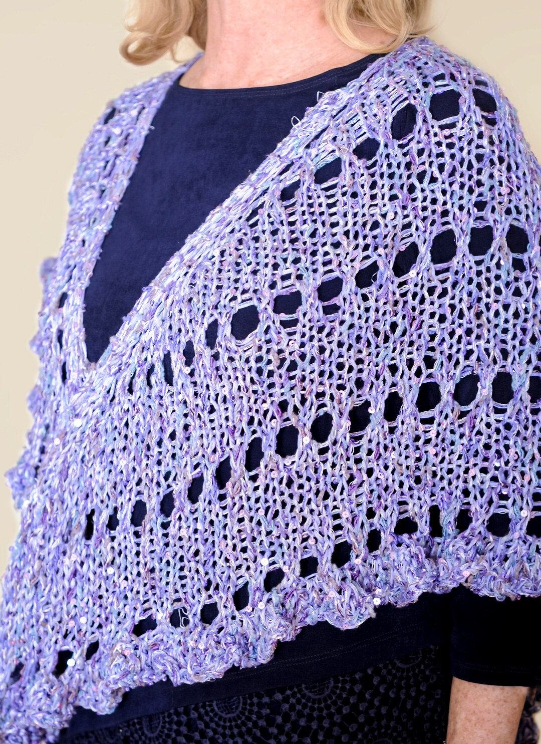 Lavender Ruffled Shawl - Etsy