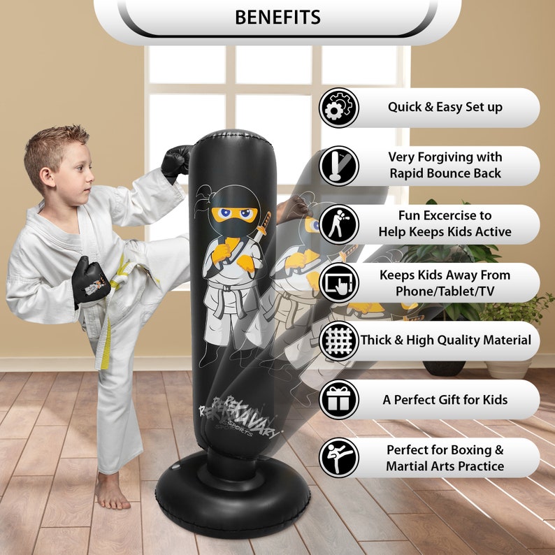 Kids Punching Bag Combo Kit Boxing Gloves Pump Repair Kit - Etsy