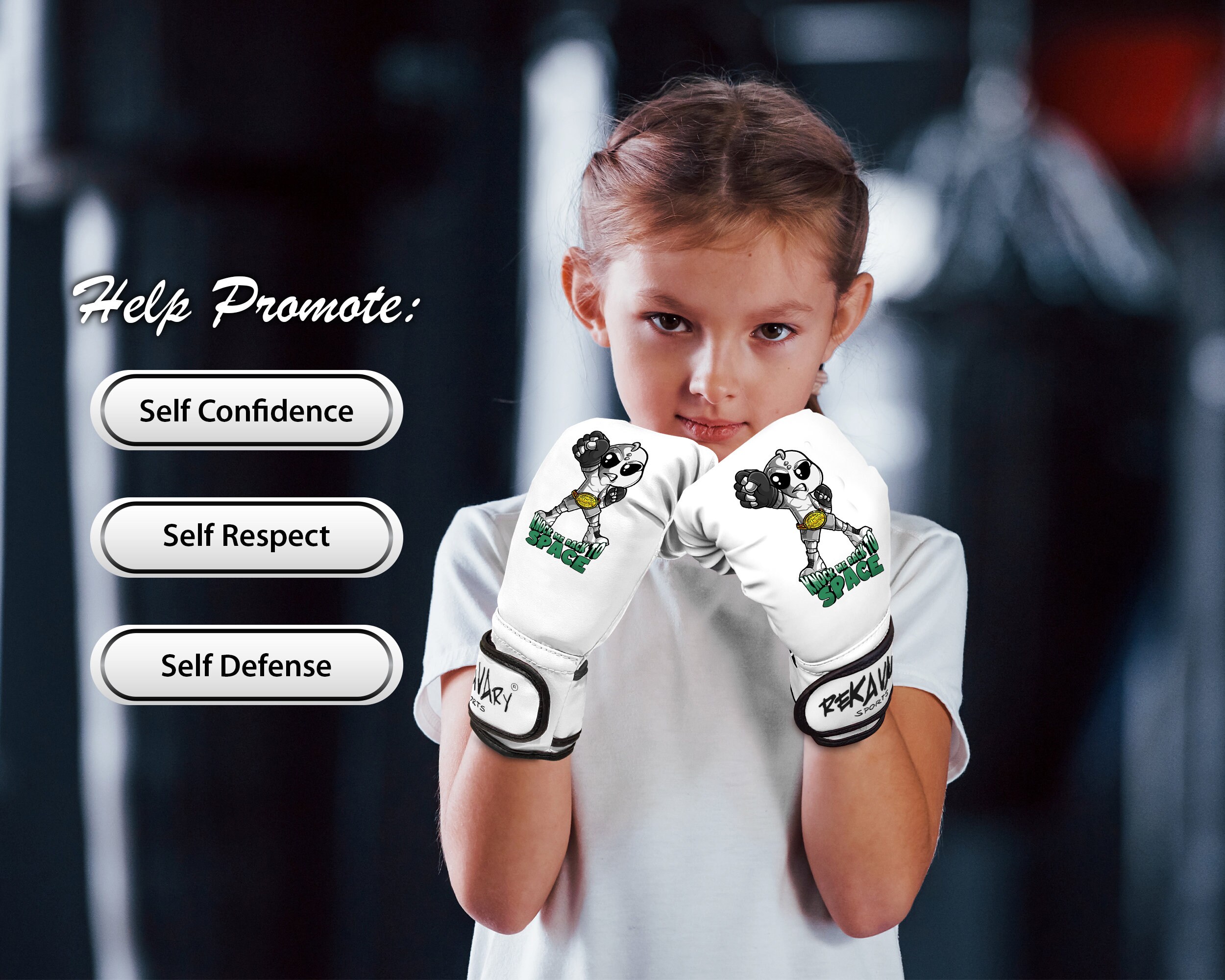 Kids Punching Bag Combo Kit Boxing Gloves Pump Repair Kit Alien ...