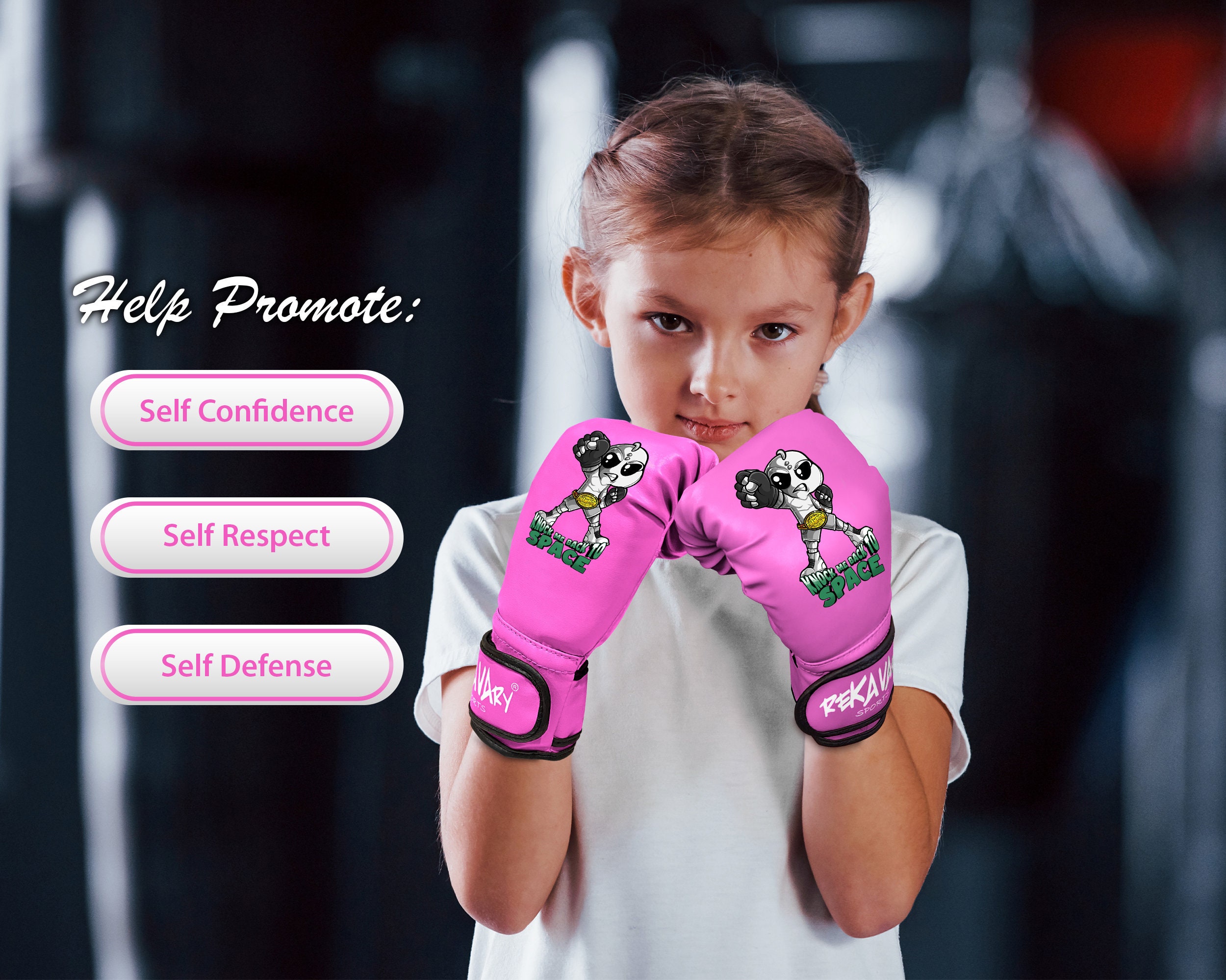 Kids Punching Bag Combo Kit Boxing Gloves Pump Repair Kit Alien ...