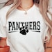 Panthers SVG PNG DXF, Distressed Panther Paw Shirt Sublimation Design ...