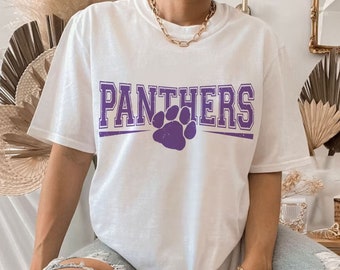 Panthers SVG PNG DXF, Distressed Panther Paw Shirt Sublimation Design ...